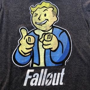 Bethesda | Tops | Fallout Boy T Shirt S Gray Vault One Sided | Poshmark